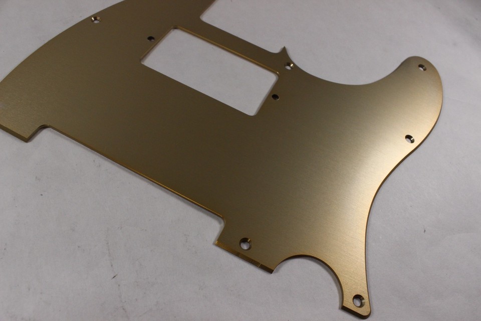 Brushed Gold Anodized Aluminum Humbucking Tele Pickguard Fits Fender ...