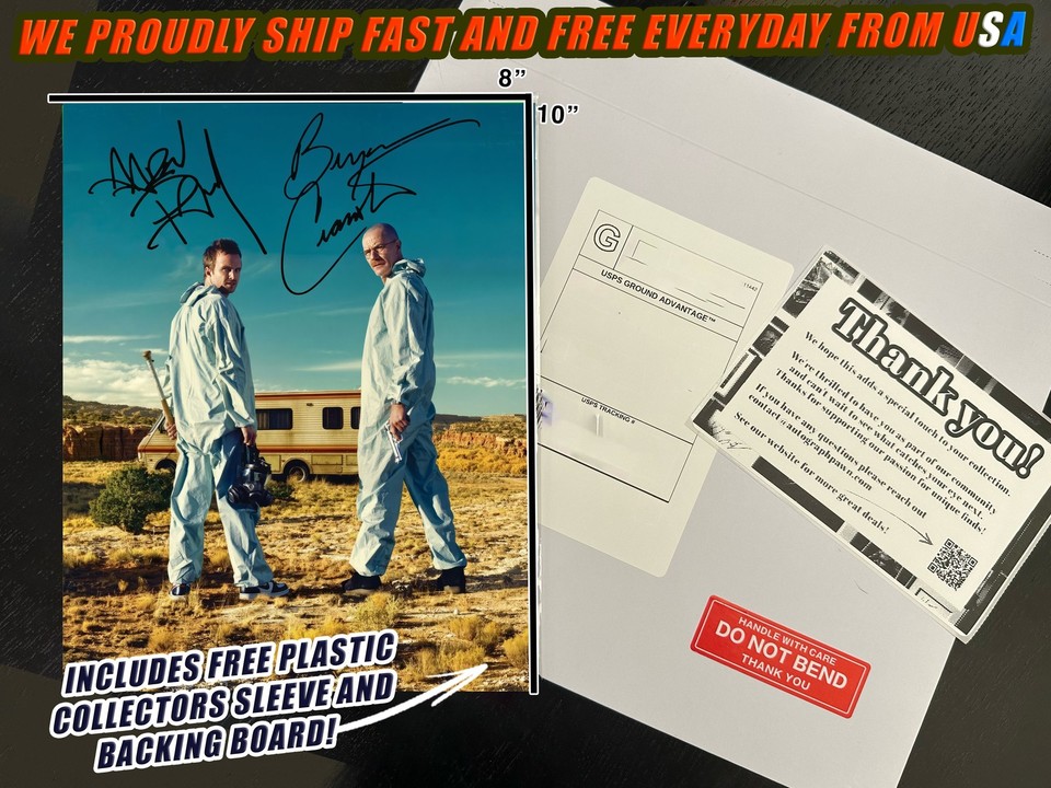 BREAKING BAD CAST 8x10 SIGNED AUTOGRAPH RARE PHOTO SIGNATURE REPRINT ...