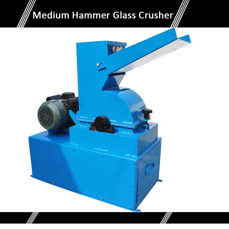 High Productivity 220V 13*13cm Inlet Medium Hammer Glass Crusher 3KW ...