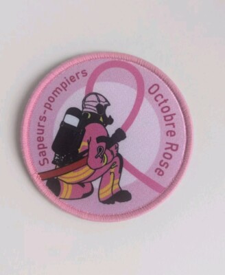 Écusson à scratch, Sapeurs-Pompiers, Octobre Rose | eBay