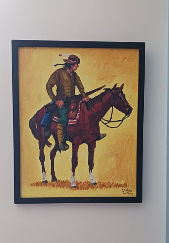 Stephen Weldon Painting Native American on Horseback | eBay