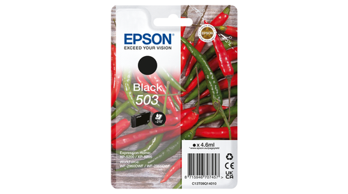 Epson 503 Black Ink Cartridge XP5200 XP5205 WF2960 WF2965 Chillies ...
