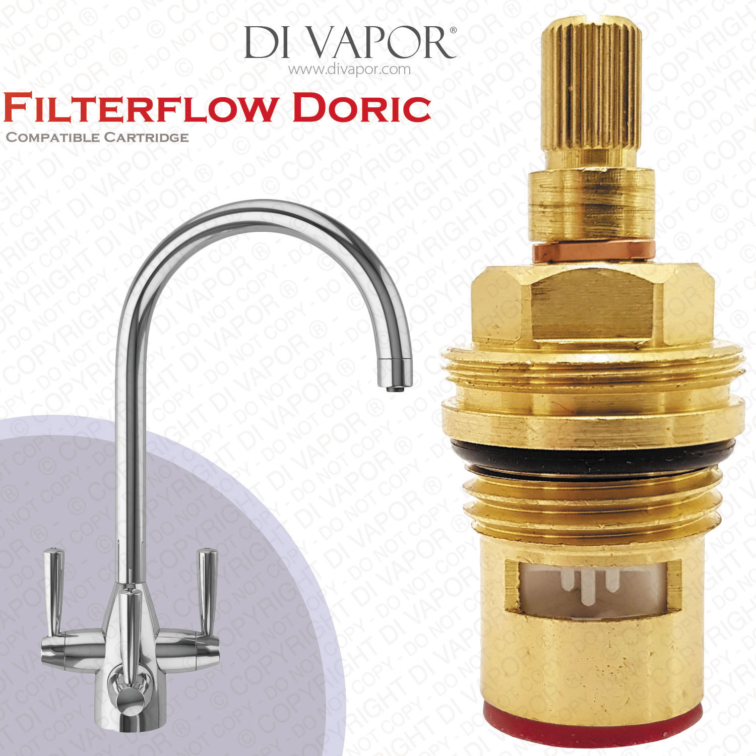 Franke Filterflow Doric Hot Tap Valve (133.0069.365) - 1/2" On/Off ...
