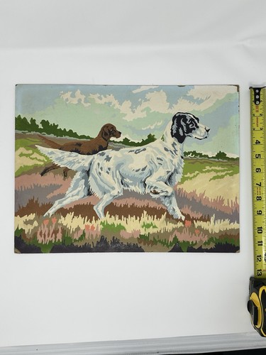 Vintage Paint By Numbers Hunting Dogs On Panel 1950s-1960s No Frame | eBay