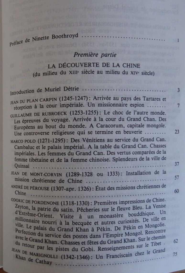 Boothroyd Ninette Détrie Muriel LE VOYAGE EN CHINE Bouquins Robert ...