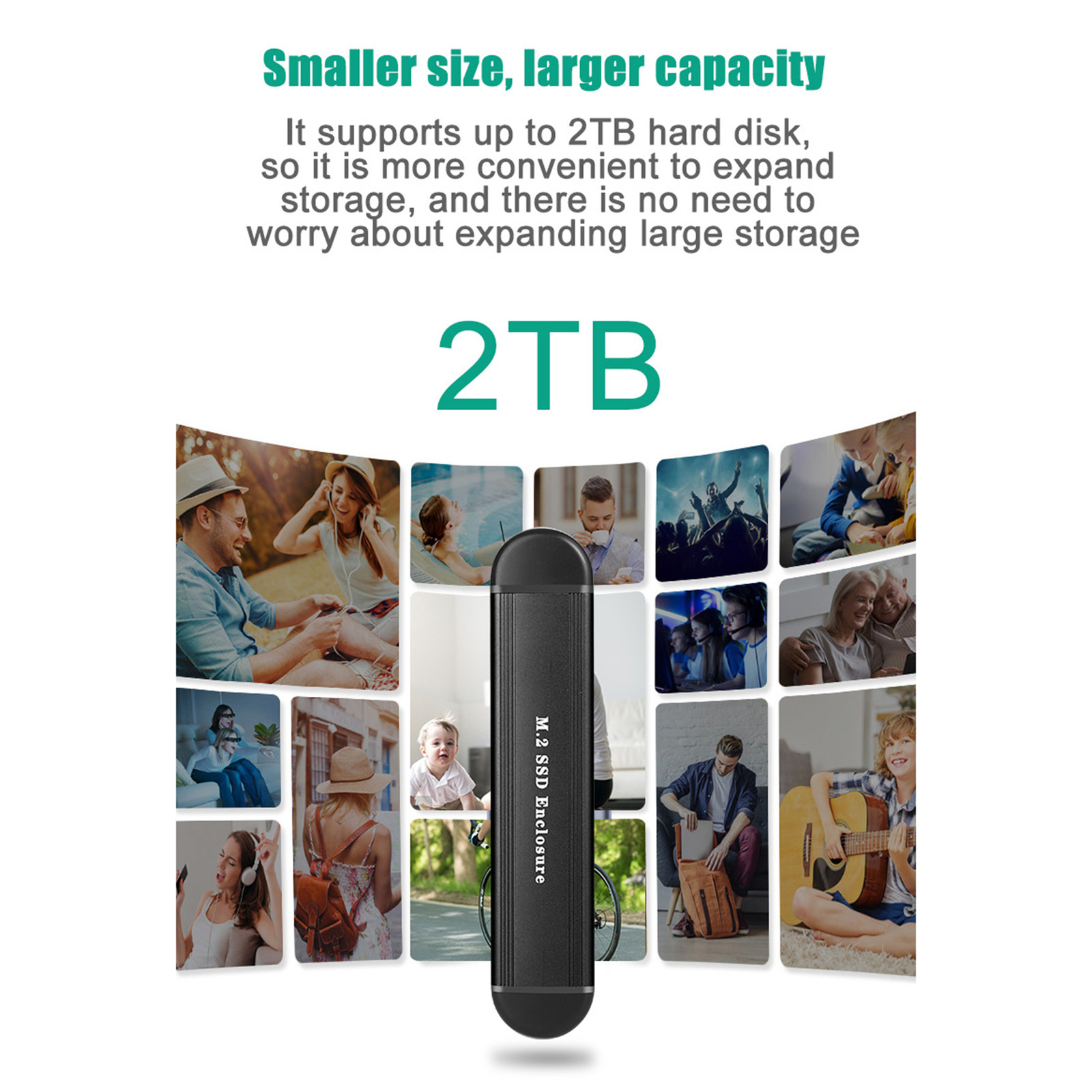 Hard Disk Box Dual Protocol Smart Sleep M.2 Nvme/sata Type-c/usb3.1 Ssd ...