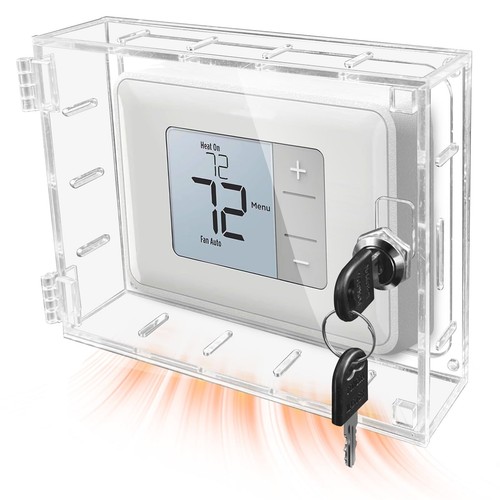 Large Thermostat Lock Box Cover with Key, Clear Thermostat Cover Box ...