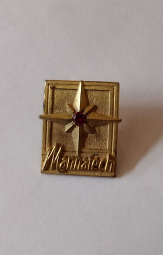 Mannatech Gold Tone Red Accent Lapel Tack Pin | eBay