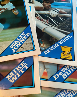 1988 Topps Baseball Card 2 Pocket Folder: Angels Joyner Wite White ...