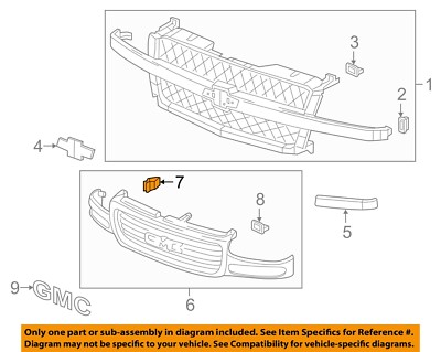 GM OEM 94-07 Blazer Grille Grille Components-Grille Retainer 15002520 ...
