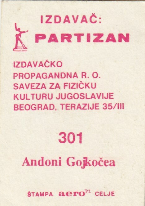 Football sticker ANDONI GOIKOETXEA Atletico Madrid Yugoslavia ed Euro ...