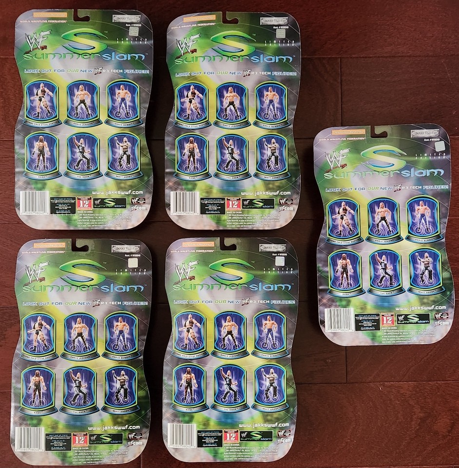 2001 WWF Summerslam Ltd Ed Figures Complete - Austin, Rock, Edge, Test ...
