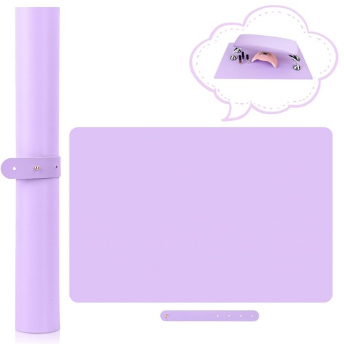 (MAT ONLY) Nail Art Table Mat, Arm Rest Pad for Acrylic Nails, Purple ...