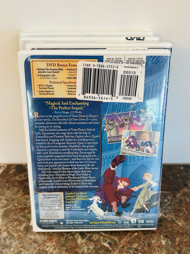 Disney DVD Lot New Sealed Five(5) Lady Tramp 2 Hunchback 1&2 Mickey ...