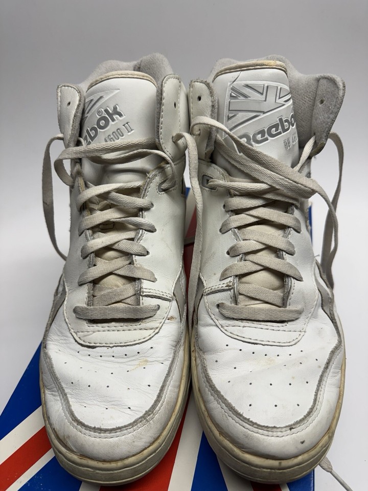 Vintage Reebok Basketball Shoes BB4600 II HI Top White/Gray Men Size 9. ...