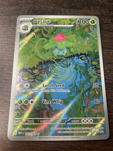 Pokémon TCG Ivysaur Scarlet & Violet - 151 167/165 Holo Illustration ...