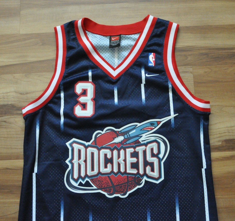 Steve Francis Houston Rockets Nike Jersey Swingman Blue Sewn NBA Men M ...