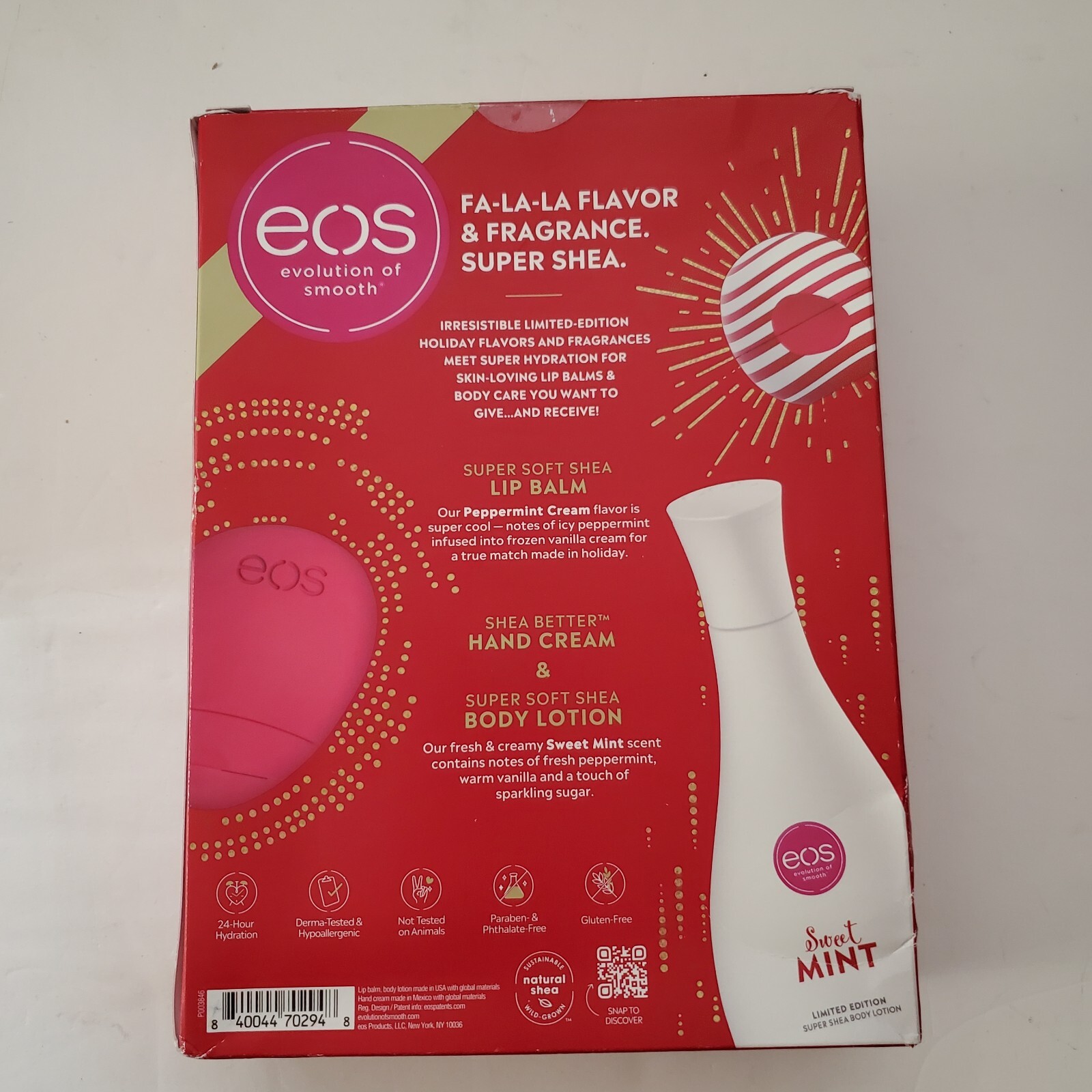 EOS Shea Sweet Mint Gift Set Limited Edition (Lip Balm, Hand and Body ...