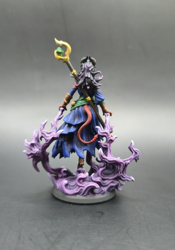 Tiefling Warlock/Sorceress. Hand Painted. D&D. Pathfinder | eBay