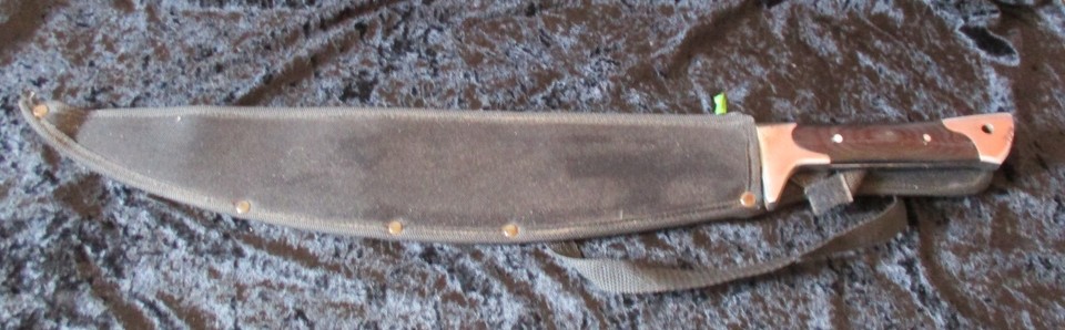 BudK Handcrafted Heavy Duty Stainless Steel Machete with Zippered ...