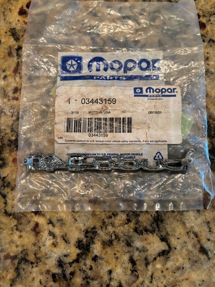 Plymouth Cuda 340 Cuda hood emblem 03443159 NOS in the package | eBay