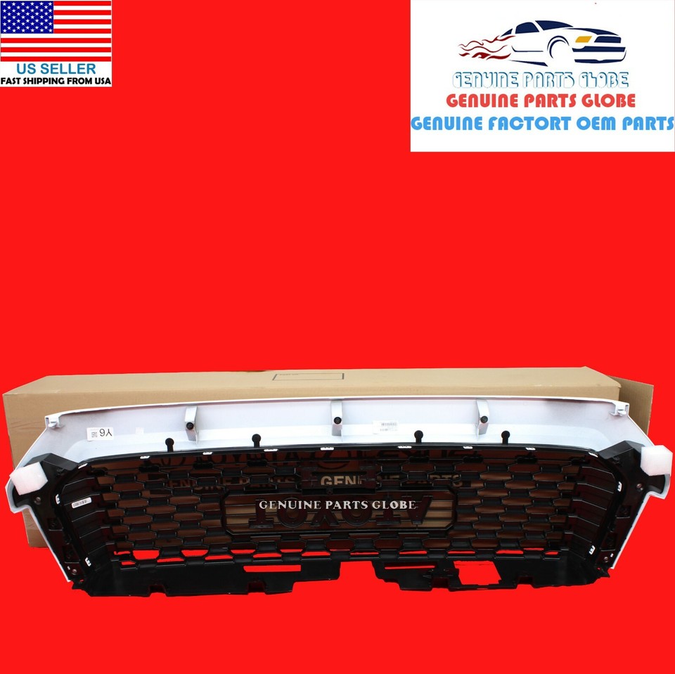 GENUINE OEM TOYOTA TUNDRA TRD PRO WHITE 040 FRONT RADIATOR GRILLE 53101 ...