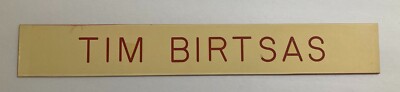 Tim Birtsas Cincinnati Reds Game Used Locker Nameplate Tag 1990 World ...