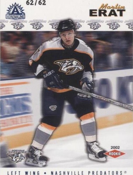 2001-02 Pacific Adrenaline - Blue #213 Martin Erat /62 (RC) for sale ...