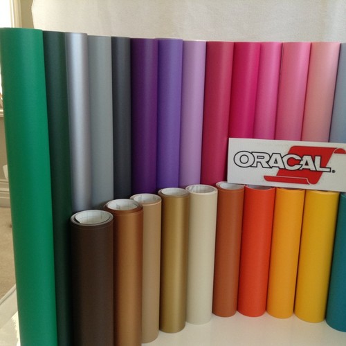 5 rolls 12" Oracal 631 Matte Colors Adhesive Backed Vinyl Sign & Craft ...