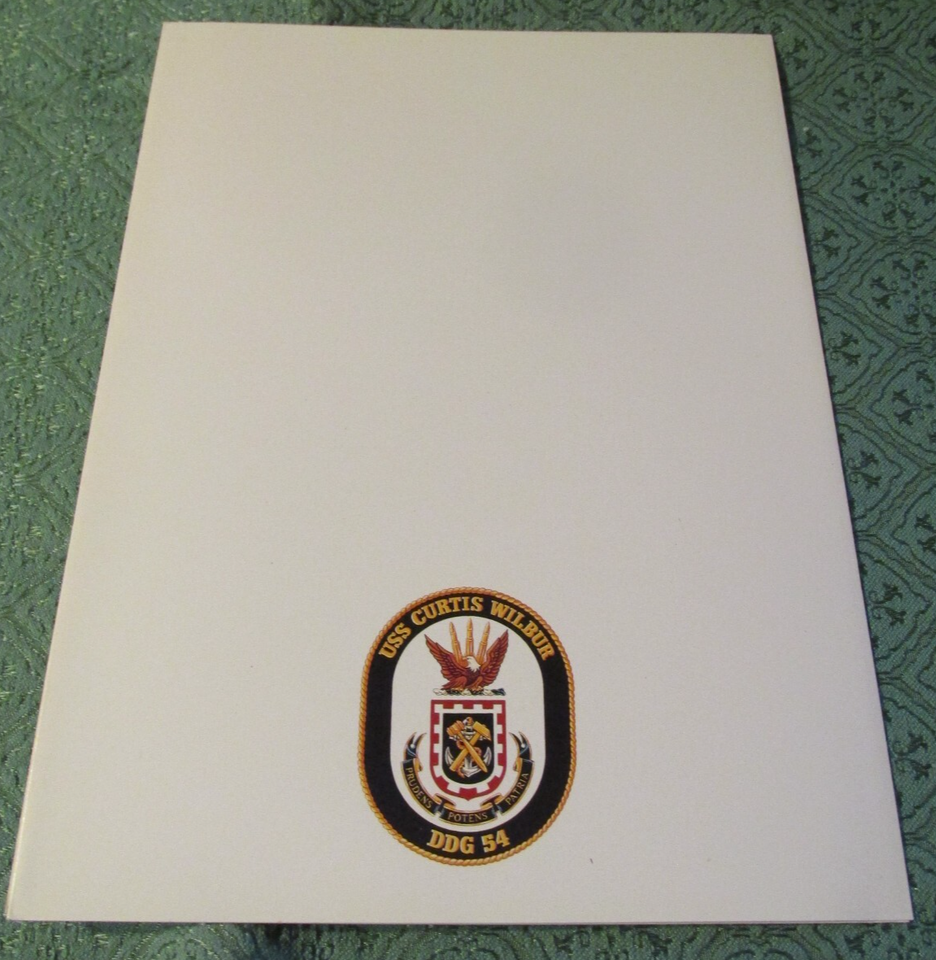 RARE Ship Launch Brochure Booklet BIW Bath Iron Works USS Curtis Wilbur ...