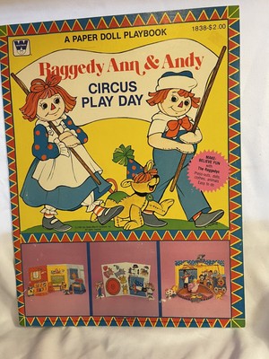 Raggedy Ann & Andy Circus Play Day Paper Dolls Book 1980 | eBay