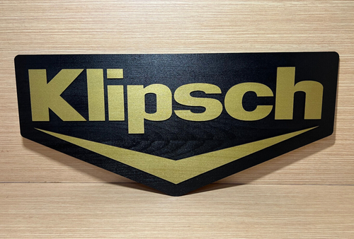 BIG SIZE - Klipsch Logo sign in wood - Wall display - RP RC THX ATMOS R ...