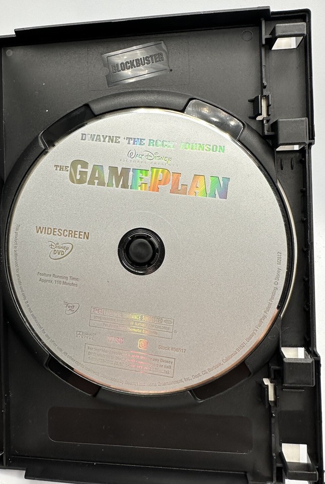 The Game Plan DVD Widescreen Walt Disney Dwayne The Rock Johnson 2008 ...