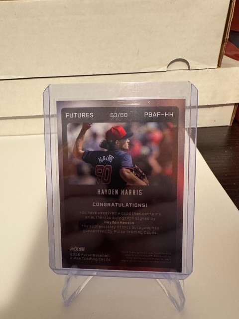 Hayden Harris 2025 Pulse Baseball Futures Auto RC 53/60 Braves | eBay
