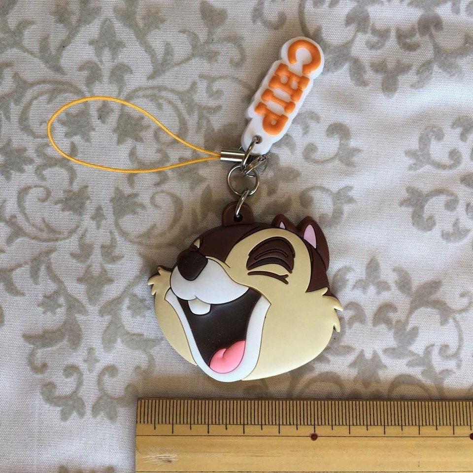 Disney Chip and Dale Mirror Strap Keychain Mascot Charm Rubber New | eBay