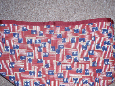 Longaberger Liner, OLD GLORY W/PAP. TRIM, Fits TEA & MINI CRADLE BASKET ...