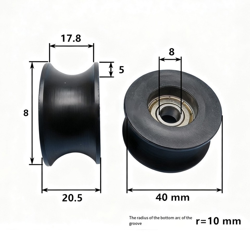Photographic Tracks 0840UU Bearing Track Pulley U Shaped Groove Design ...