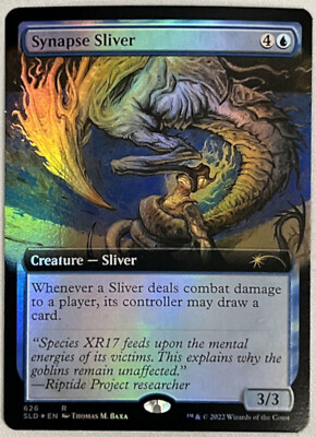 mtg magic Synapse Sliver FOIL extended borderless ENGLISH secret lair ...