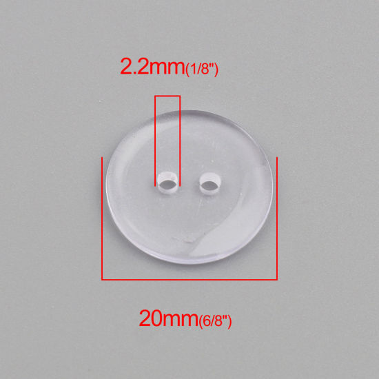 9mm To 20m Buttons Clear Transparent Sewing Scrapbooking Knitting 2 ...