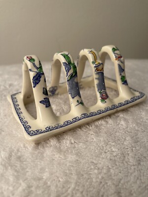 Antique English Floral Ceramic Toast Rack Letter Holder Regency 821349 ...