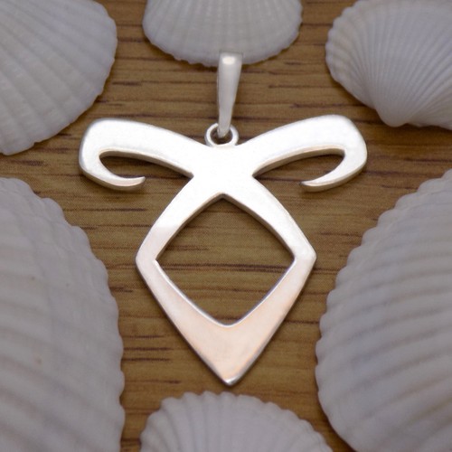 925 Sterling Silver Mortal Instruments Angelic Power Rune Pendant ...
