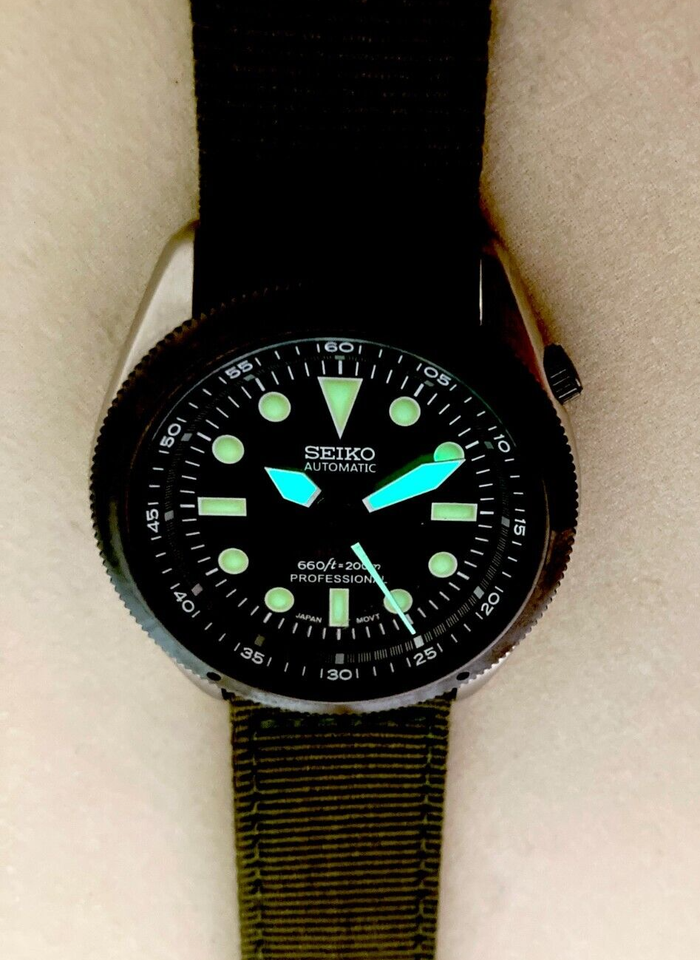 MOD Seiko SSA Ion Khaki DLC Bell Pilot Flieger SPORK Diver UFO Combat ...
