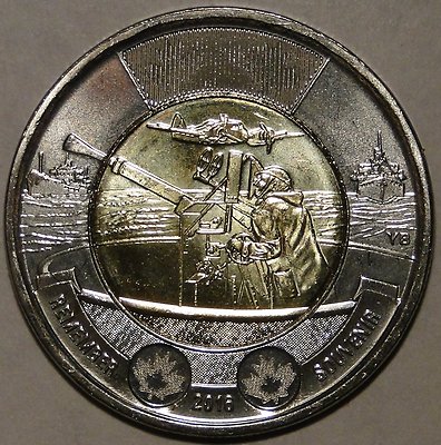 BU UNC Canada 2016 75th anniversary of Battle of Atlantic toonie from ...