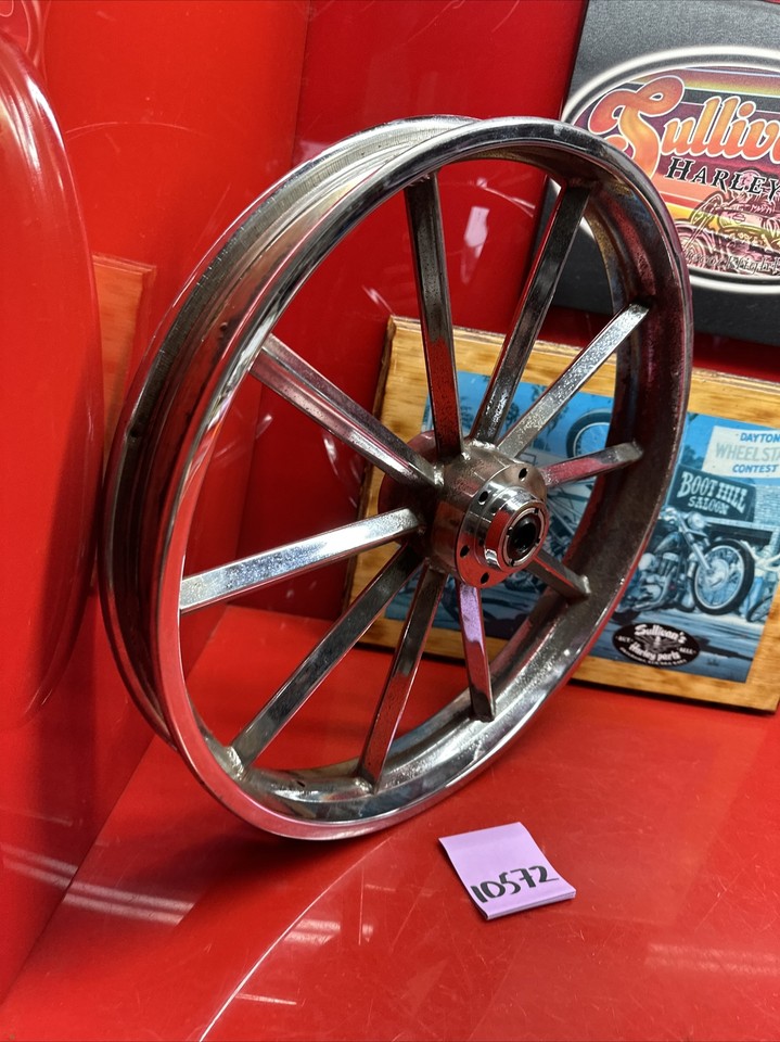 Harley Honda Cb750 Chopper Vintage Invader 10 Spoke Front Mag Wheel ...