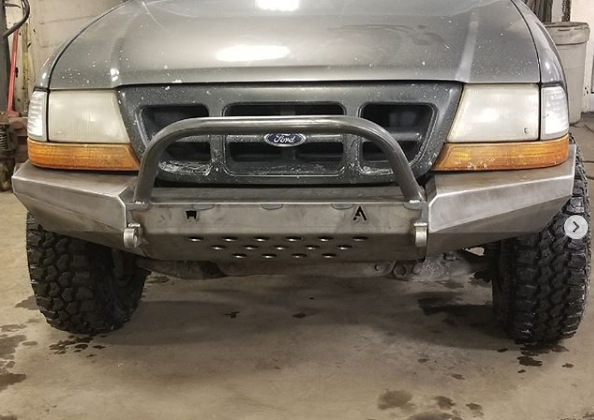 Elite Ford Ranger Modular Front Non-Winch Bumper with Bull Bar 1993 ...