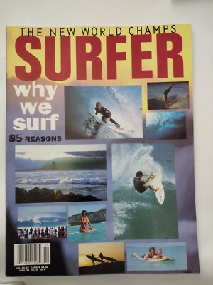 SURFER MAGAZINE APRIL 1995 ADAM REPLOGLE-HERBIE FLETCHER-ROB MACHADO ...