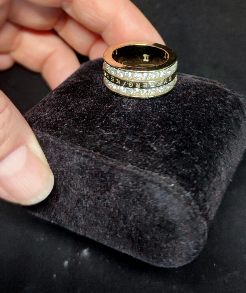 Dyrberg/Kern Noble Ring Inna Ss Crystal Yellow Gold Color With Crystals ...