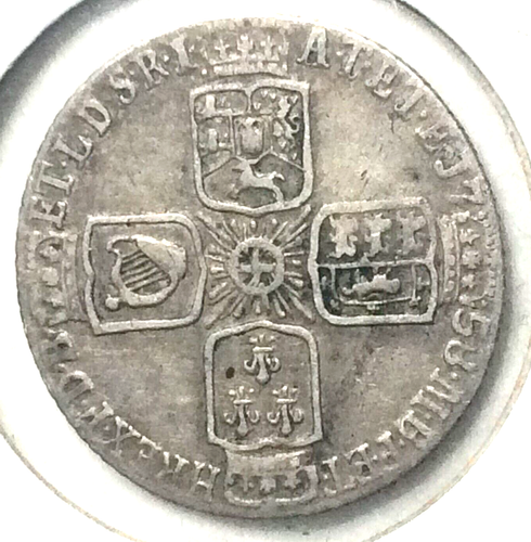 1758 GREAT BRITAIN SHILLING KING GEORGE II - WORLD STERLING SILVER COIN ...