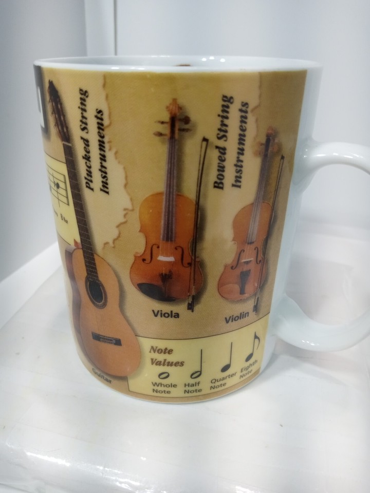MUSIC COFFEE MUG. MUSIC INSTRUMENTS MUG. MUSICAL Art Deco Mug. B278 | eBay