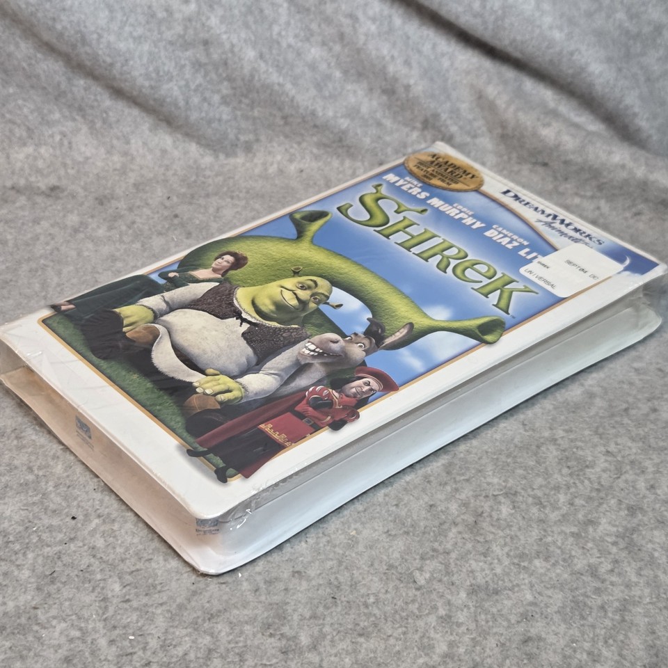 Shrek VHS Sealed Clamshell + Big Box Special Edition Tape 2002 Mike ...